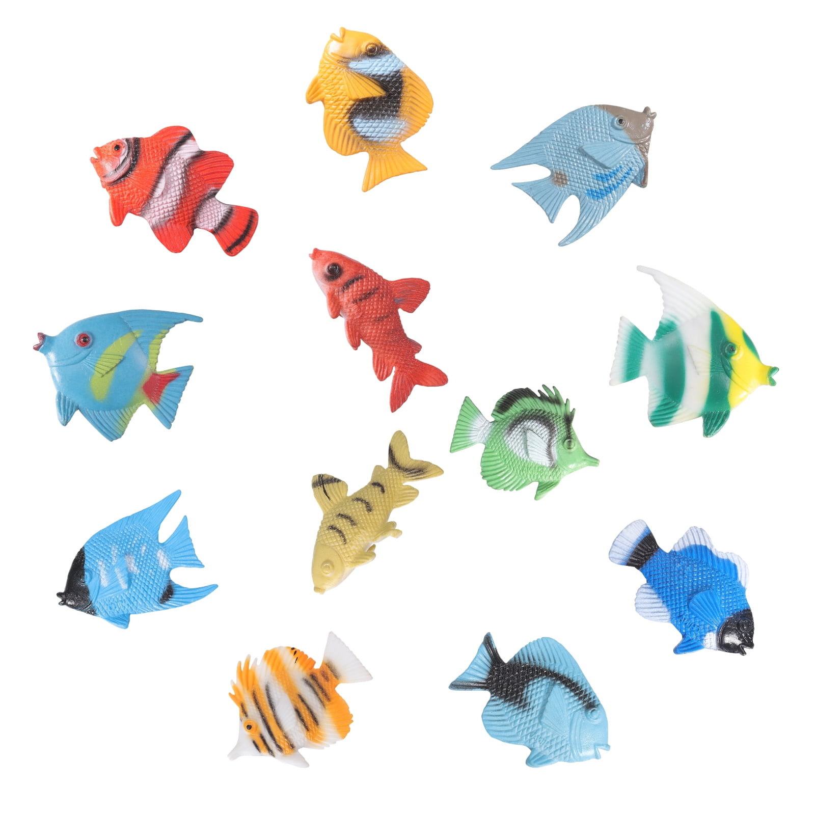 FRCOLOR TOYMYTOY 12pcs Mini Fish Figures for Kids Educational Learning ...