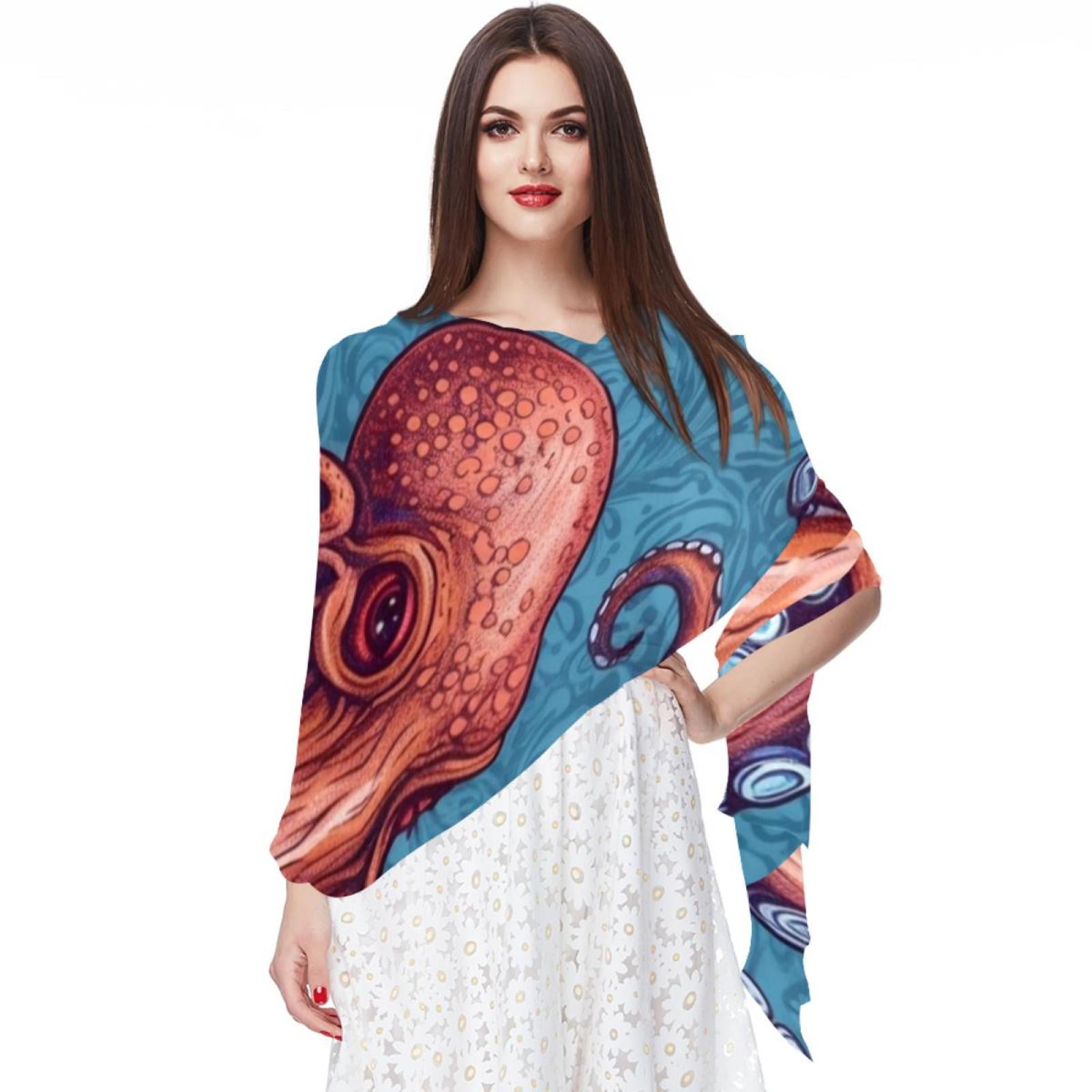 Fish Elegant Chiffon Yarn Silk Scarf for Women - Translucent and ...