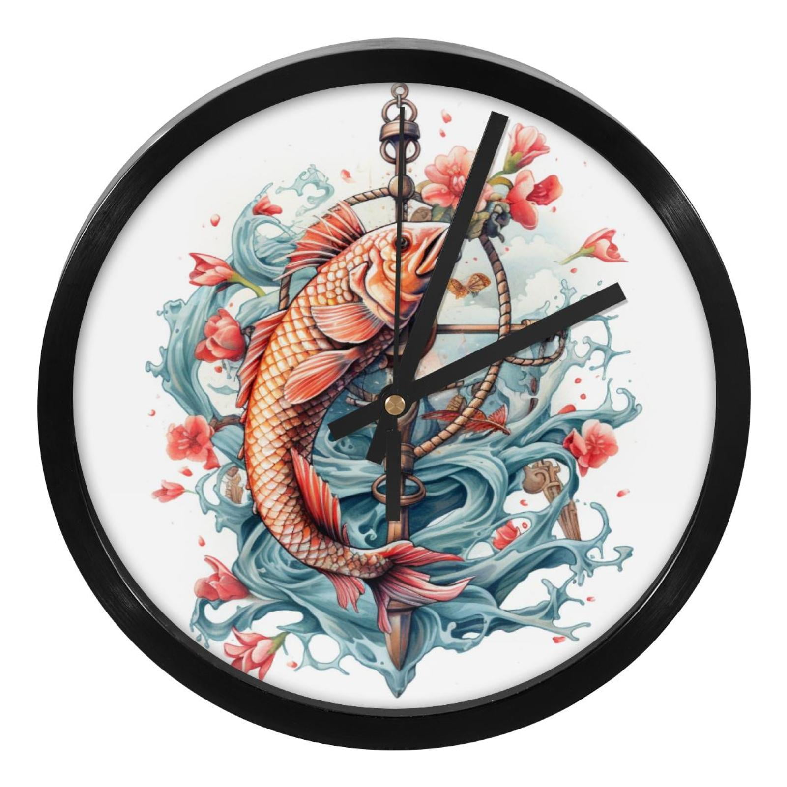 Fish Elegant Mother's Day Gift Wall Clock for Mom and Grandma | Unique ...