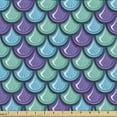 Ambesonne Fish Fabric by the Yard Upholstery, Dragonscale Ornate Motif ...