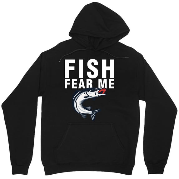 Fish Fear Me Funny Graphic Fishing Angler Hobby Humor Quote Novelty ...