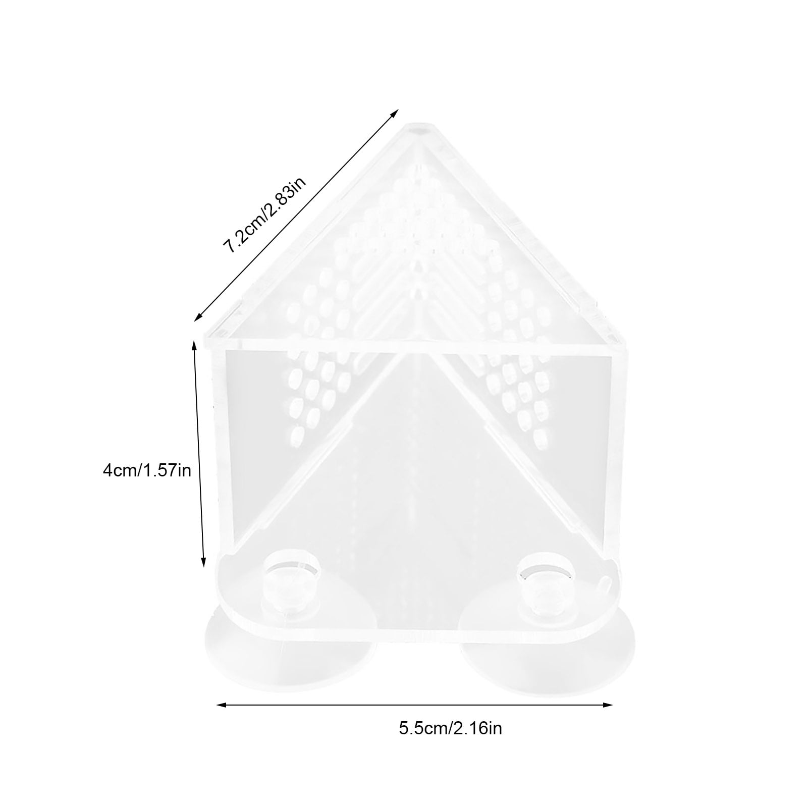 Fish Feeder, Acrylic, Safe For Red Worms, Brine Shrimp, 4 Suction Cups ...