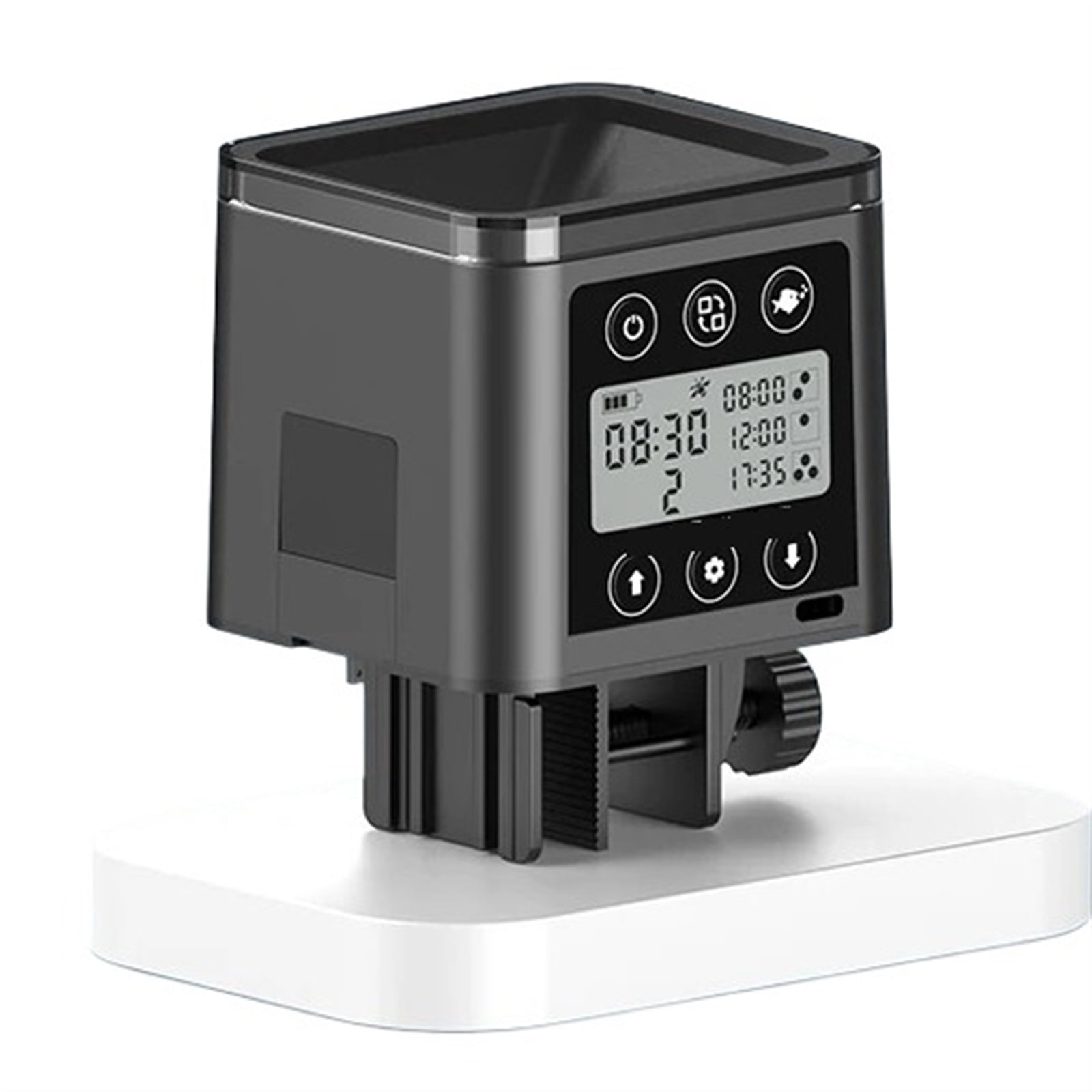 Fish Feeder Automatic LED LCD Screen Automatic Feeder 320ml Large Capacity Smart Timing Feeder ...