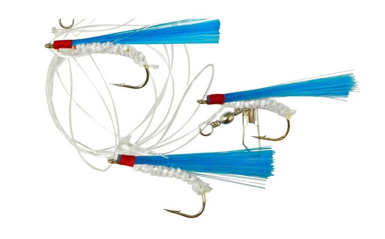 Fish Field Shrimp Fly Rig Blue White 3pack - Walmart.com