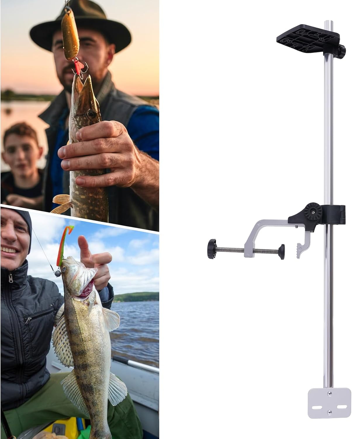 Fish Finder Mount Portable Transducer Bracket with 360° Rotating ...