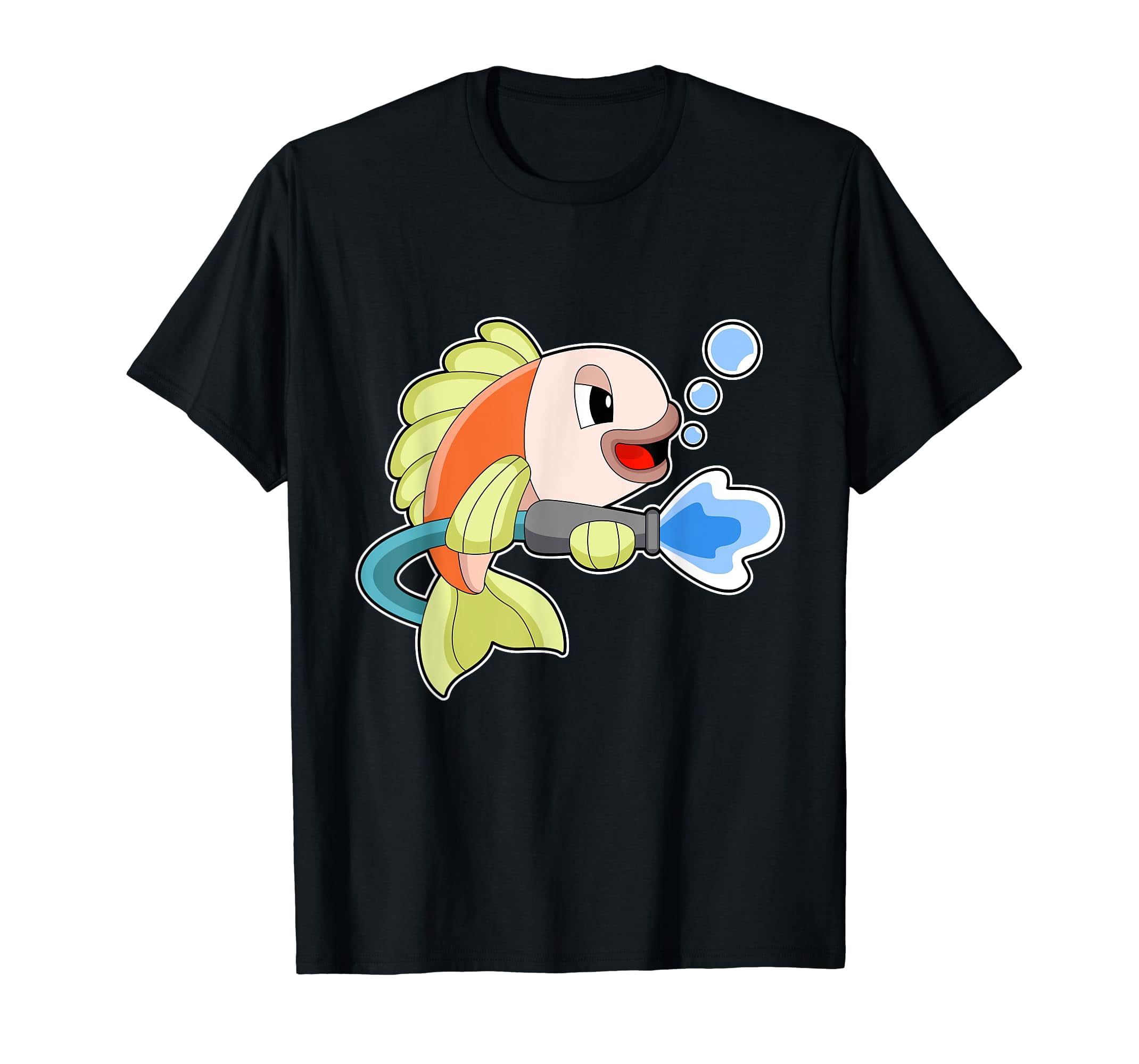 Fish Firefighter Fire hose Fire department T-Shirt - Walmart.com