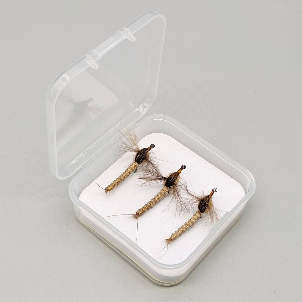 Fish Fly Bait Fishing 3Pcs 3x Artificial Good Floating Effect Natural ...