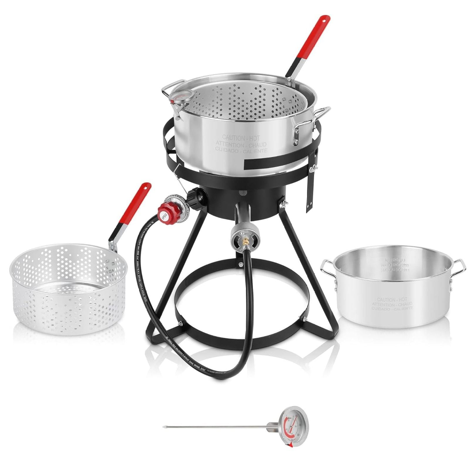 Fish Fryers, Outdoor Cooking Propane Seafood Boiler Set Steamer Kit ...