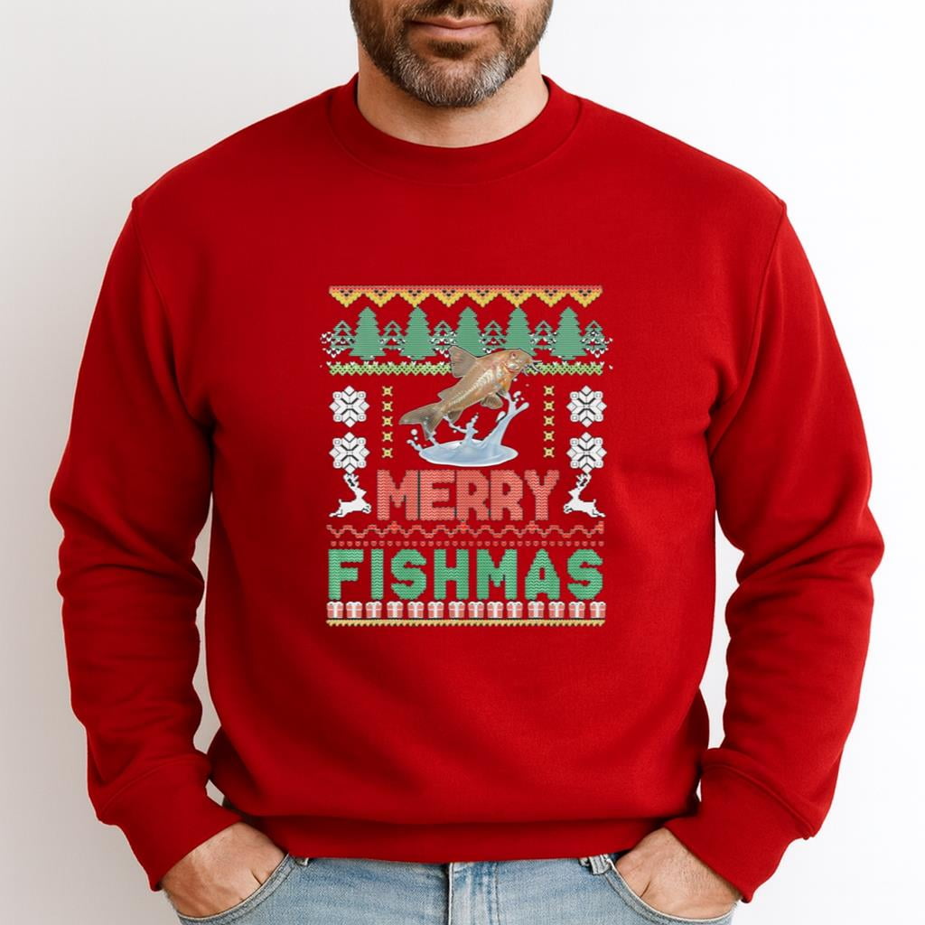 Fish Funny Christmas Sweater Funny Corydoras Catfish Pajamas Graphic ...