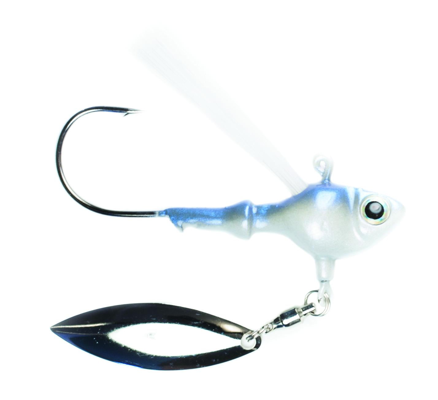 Fish Head 1200105 Weedless Spin Jighead, 1/4 oz, 4/0 Hook, Albino ...