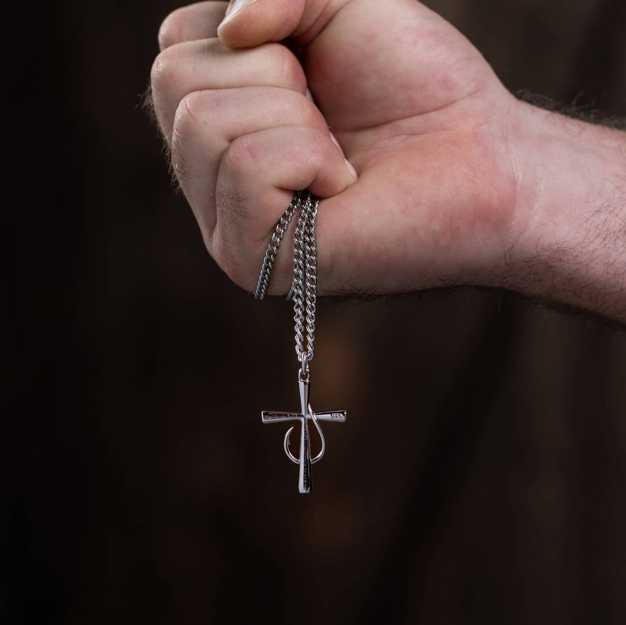 Fish Hook Cross Pendant-Matthew 4:19 by Shields of Strength - Walmart.com