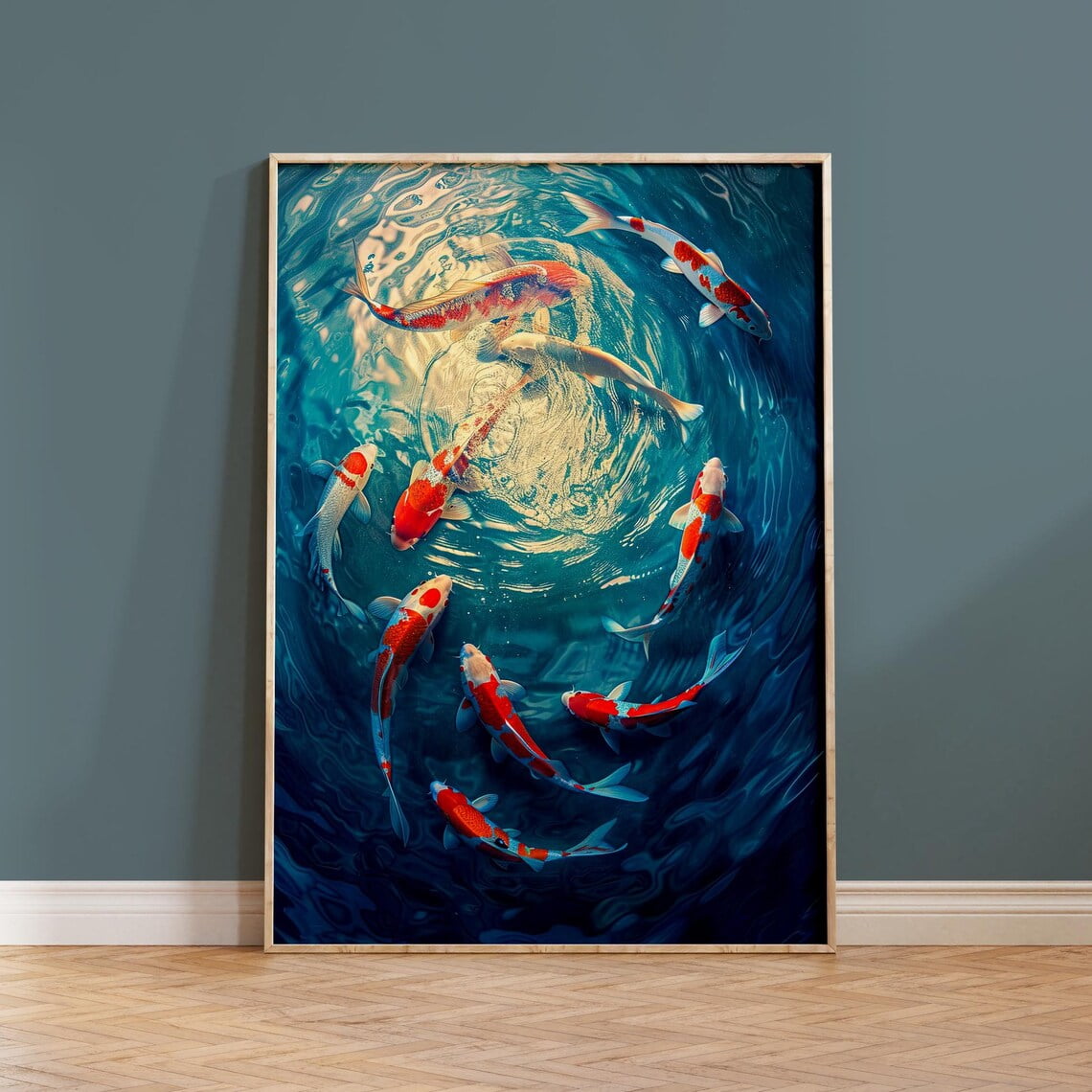 Fish Koi Carp Art Print Nature Vibrant Housewarming Gift Home Decor ...