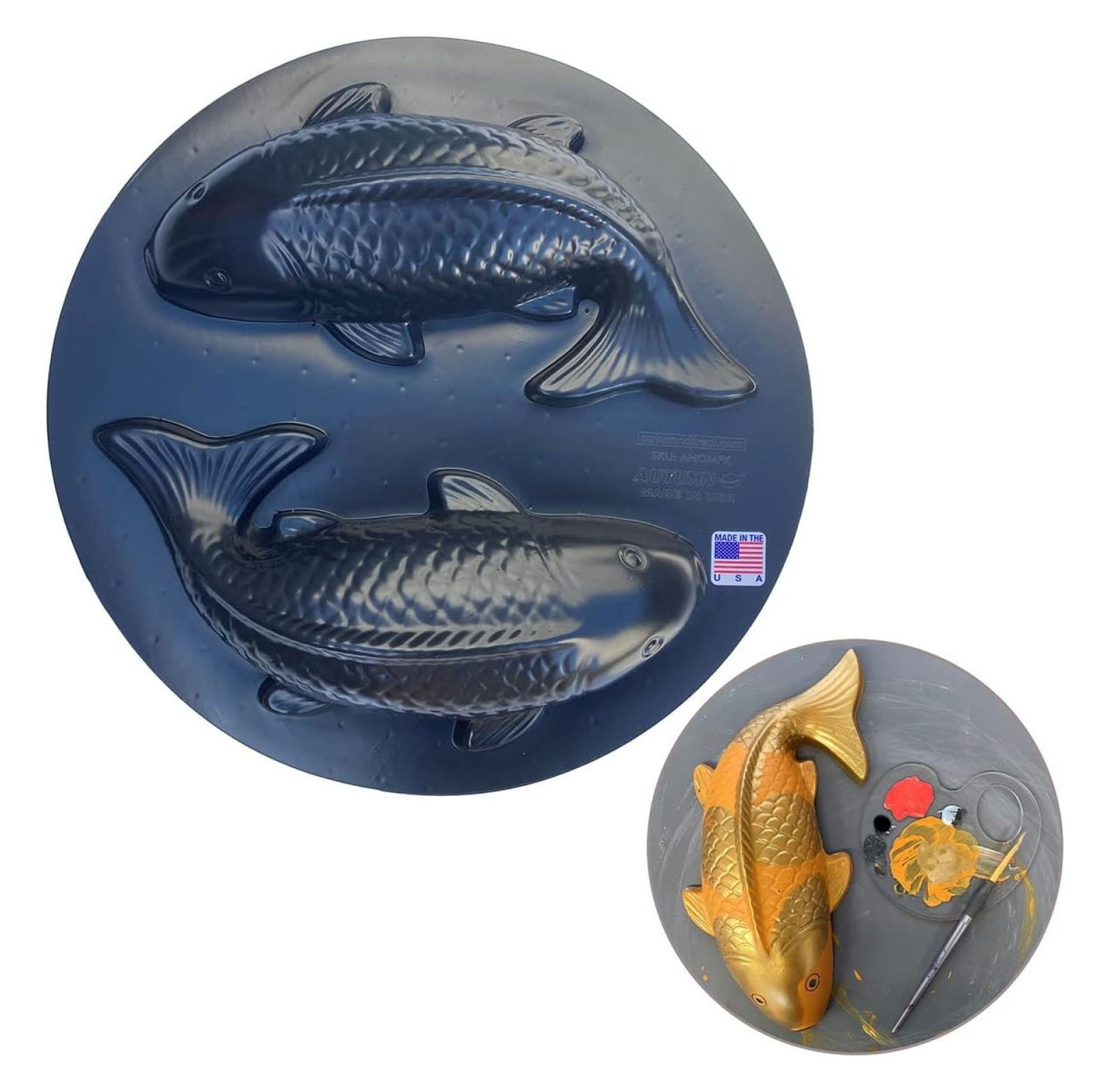 Fish Koi Garden Decor Mold, Concrete Cement Mold, Fish for Garden ...