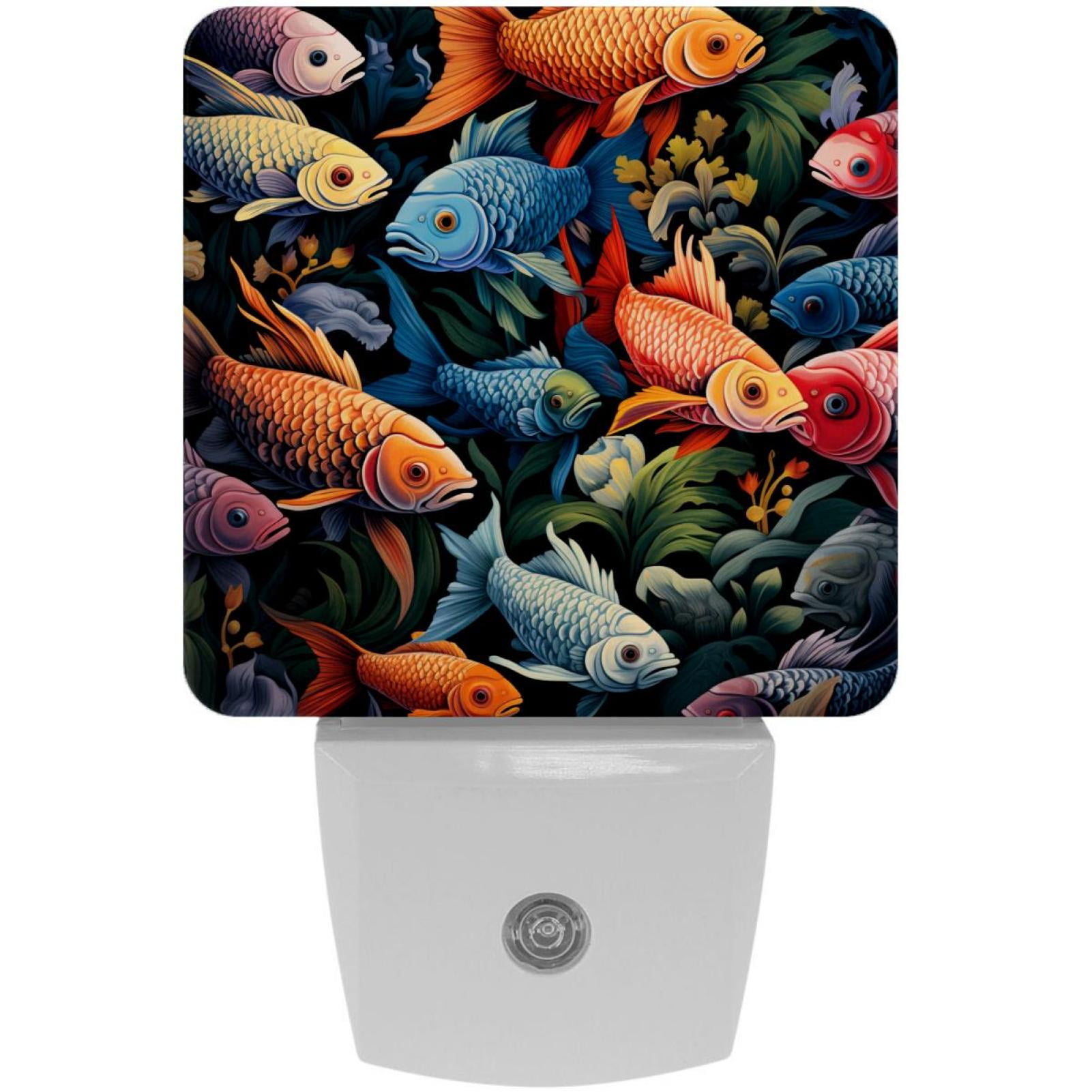Fish LED Square Night Lights - Stylish and Functional Nightlight for ...