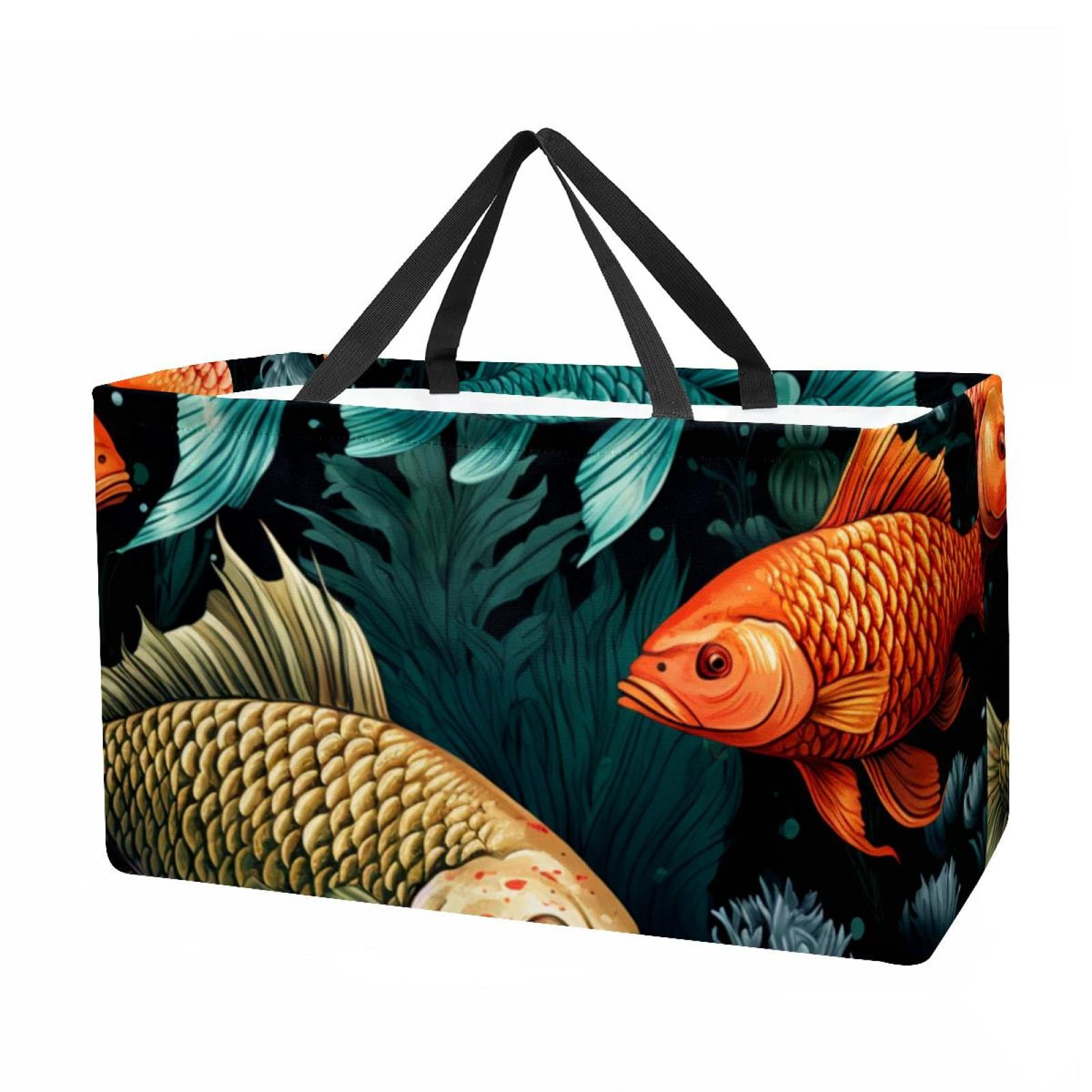 Fish Large Capacity Reusable Foldable Oxford Cloth Storage Bin ...