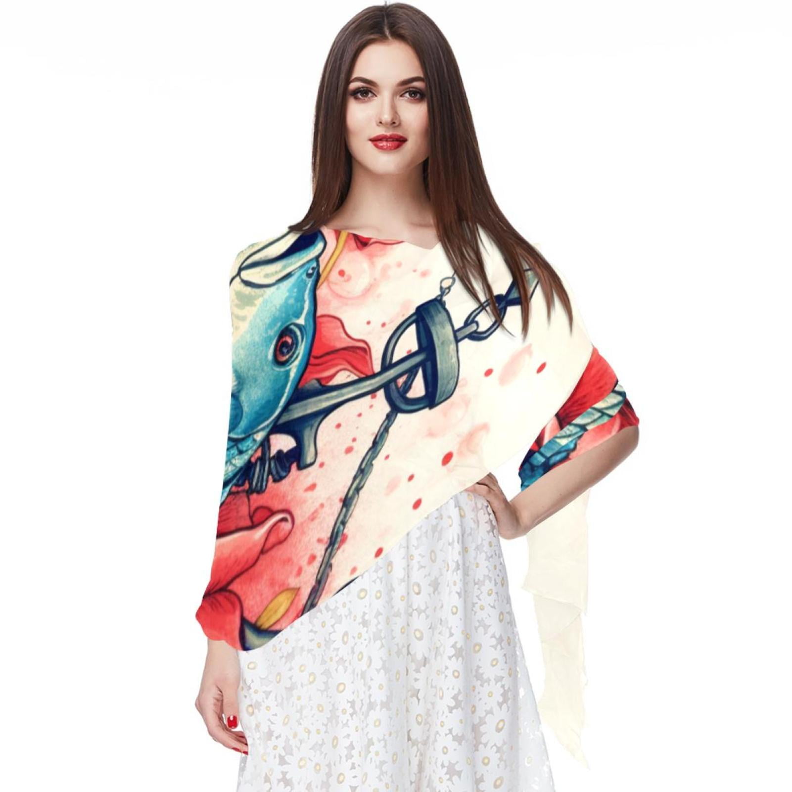 Fish Light and Breathable Chiffon Yarn Silk Scarf - Translucent 180*73 ...