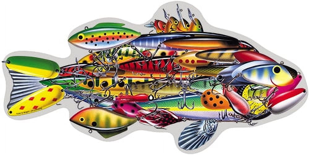 Fish Lure [3 Pack] of Vinyl Decal Stickers | 5" | Indoor/Outdoor ...