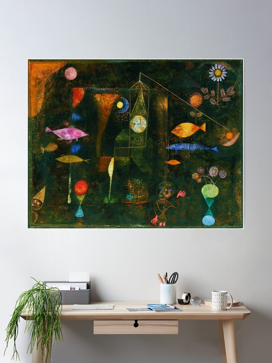 Fish Magic By Paul Klee (1925) Poster Wall Art, Modern Wall Decor For ...