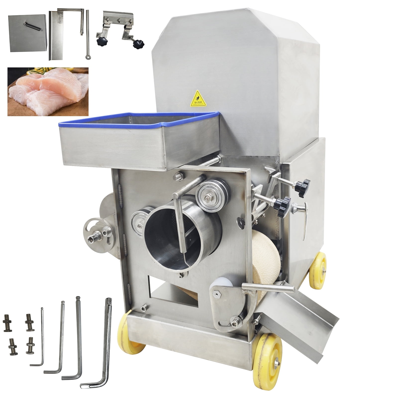 Fish Bone Meat Separator Mincer Grinder Deboner Cutting Machine 110V ...