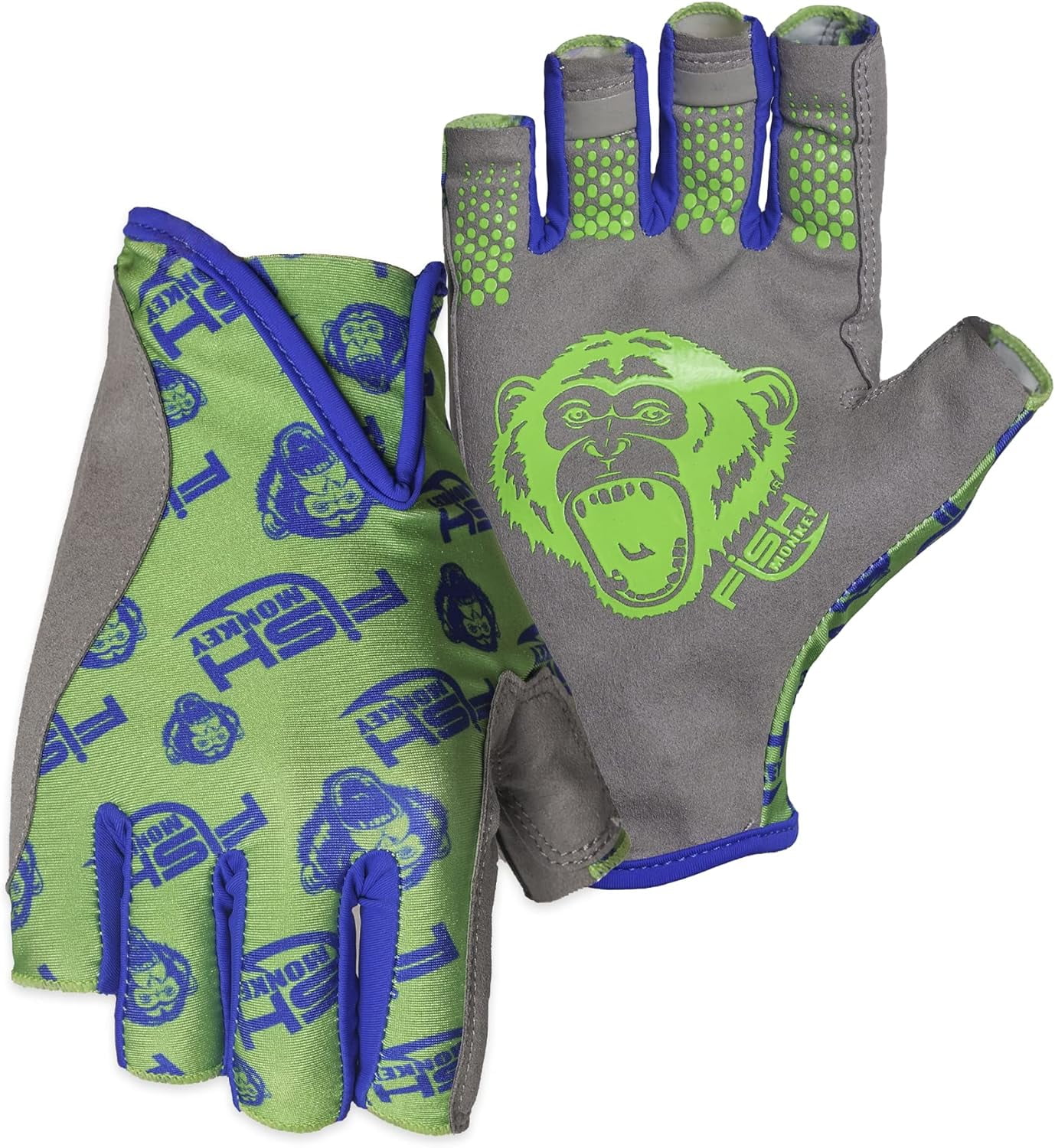 Fish Monkey Pro 365 Fingerless Fishing Guide Glove Neon Green XL ...