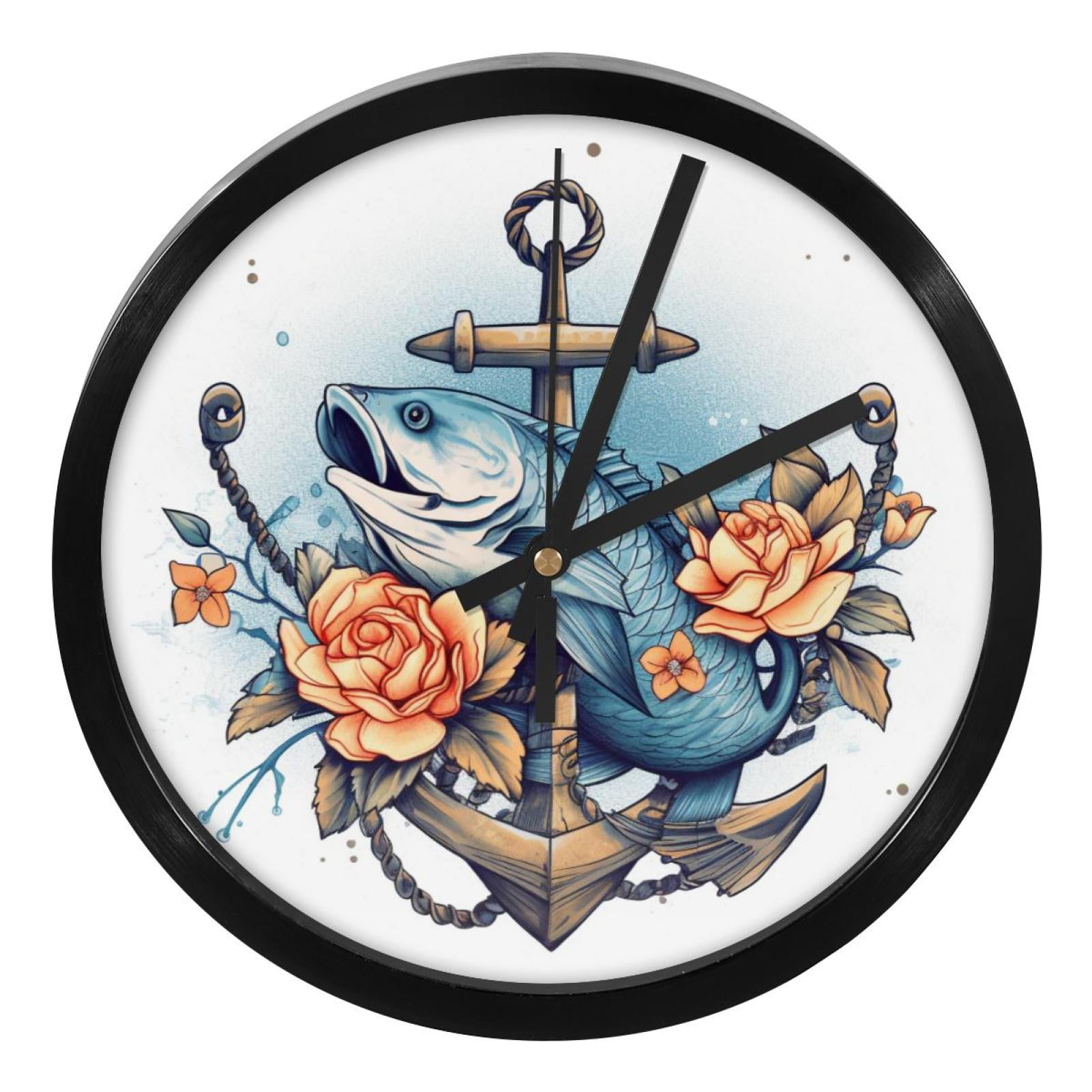 Fish Mother's Day Gift Wall Clocks - Precise Quartz Movement, Stylish ...