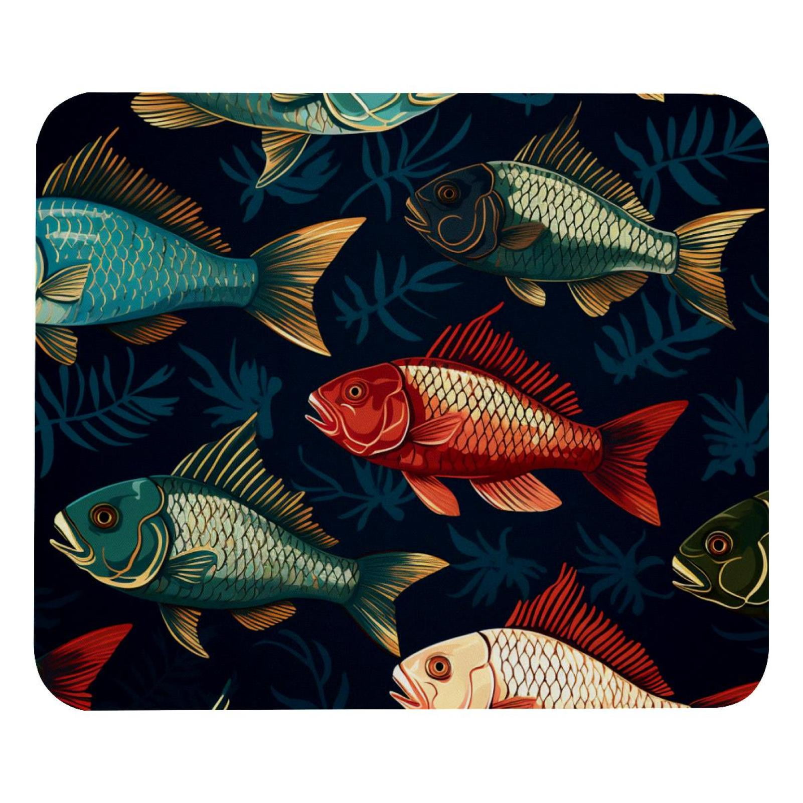 Fish Mouse Pad, Personality Design Rubber Base for Office Decor for ...