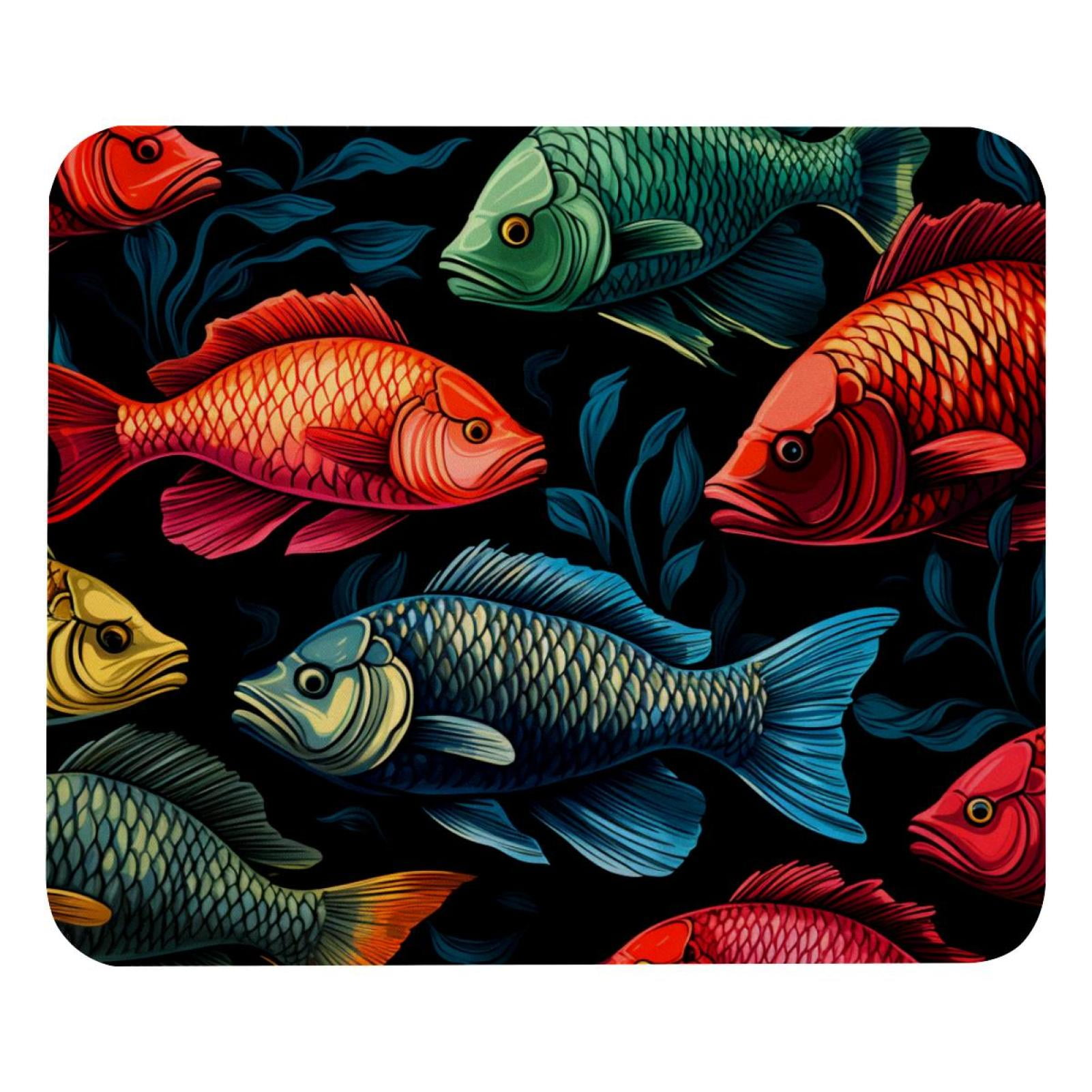 Fish Mouse Pad, Personality Design Rubber Base for Office Decor for ...