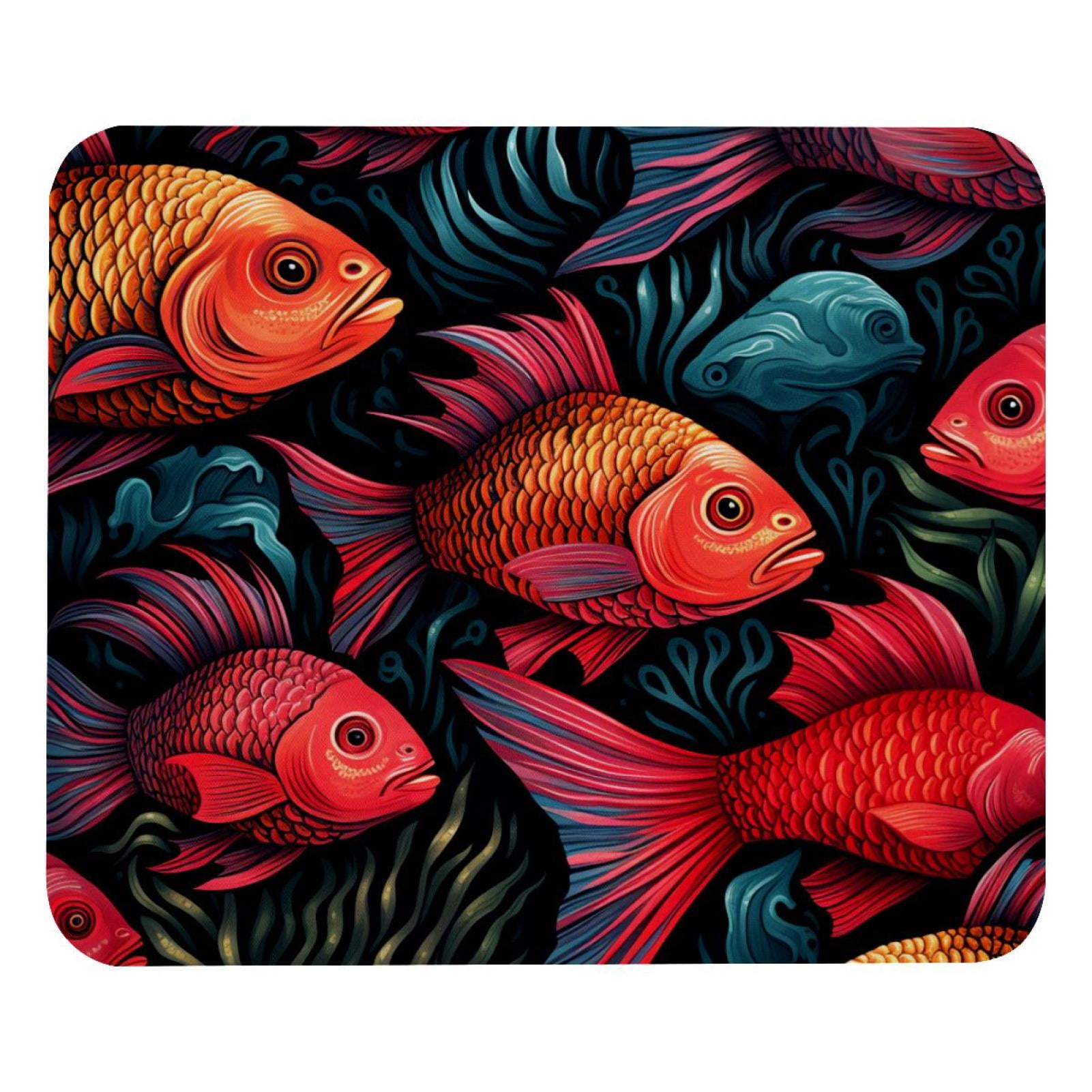 Fish Mouse Pad, Personality Design Rubber Base for Office Decor for ...