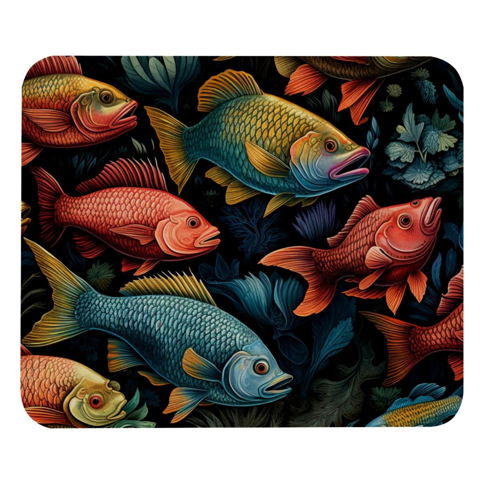 Fish Mouse Pad, Personality Design Rubber Base for Office Decor for ...