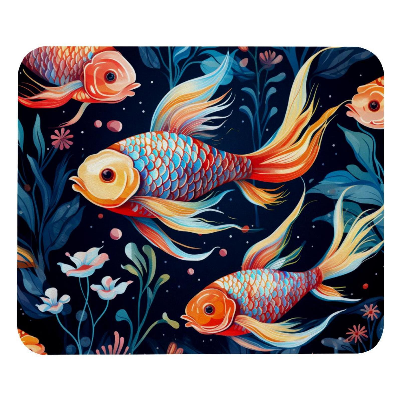 Fish Mouse Pad, Personality Design Rubber Base for Office Decor for ...