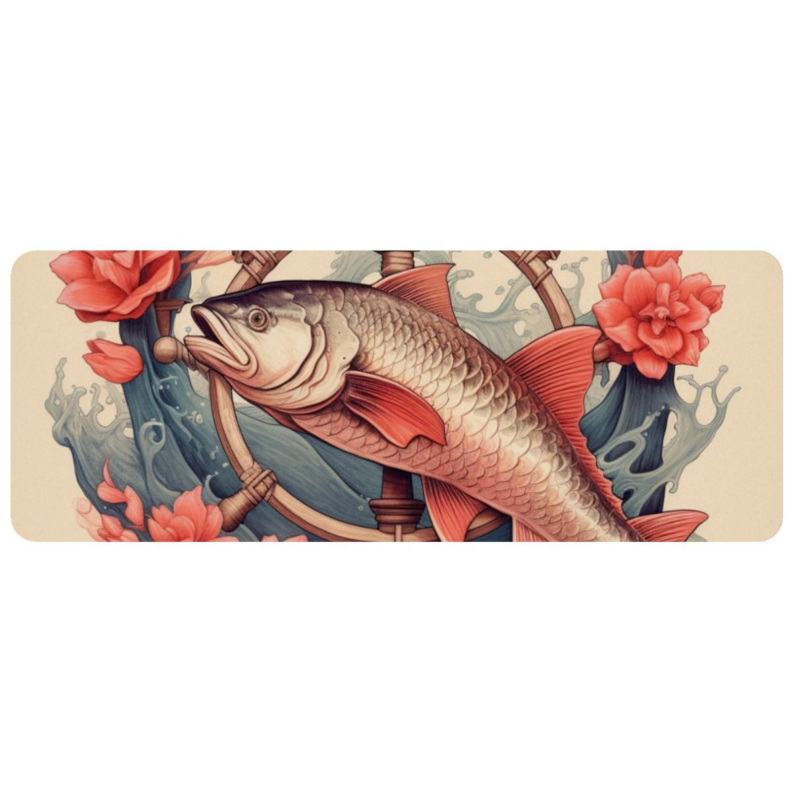 Fish Mouse Pad for Laptop Wireless Mouse Home Office Travel, Portable ...