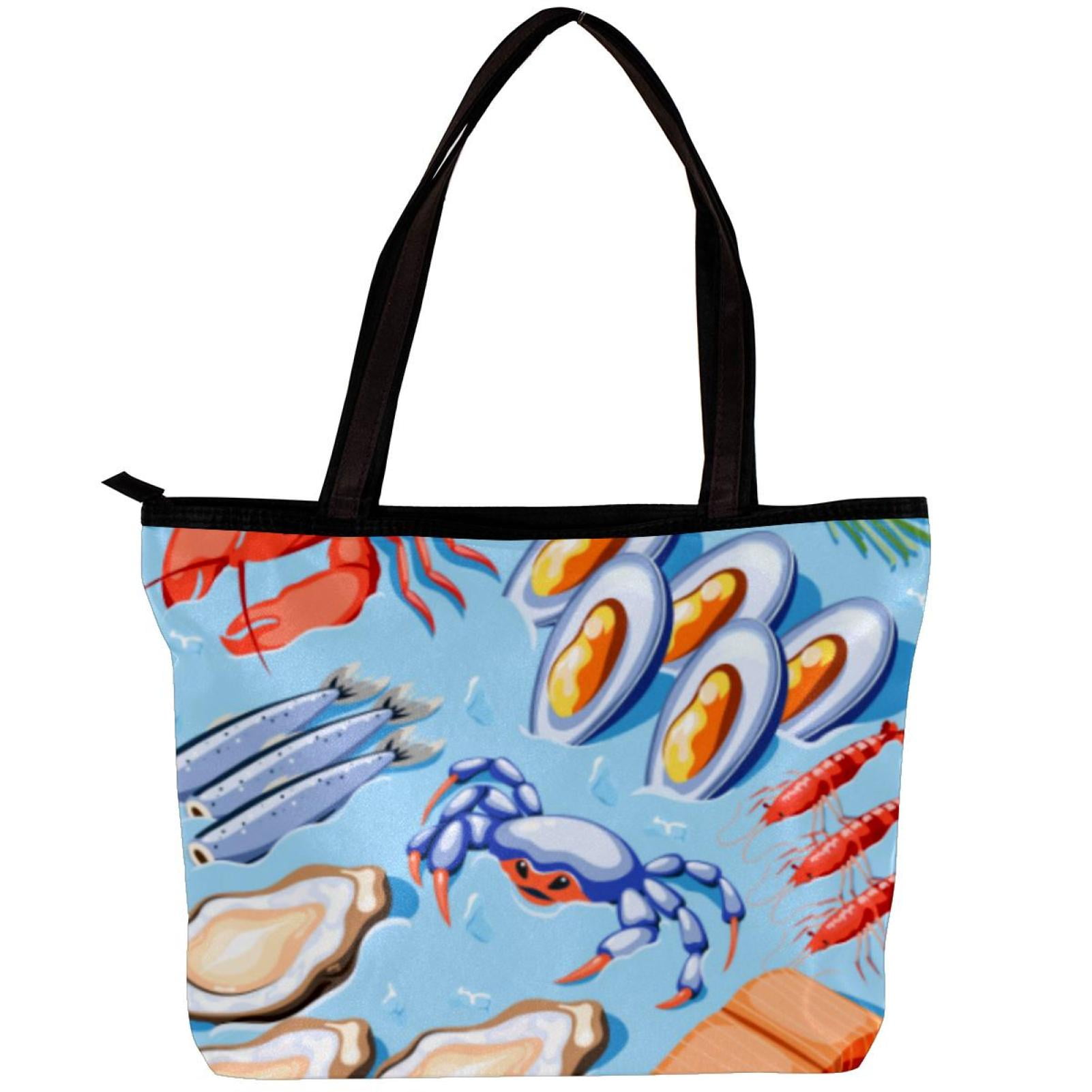Fish Mussels Crawfish Crabs Shrimp Oysters Lobster Handbags Fashion ...