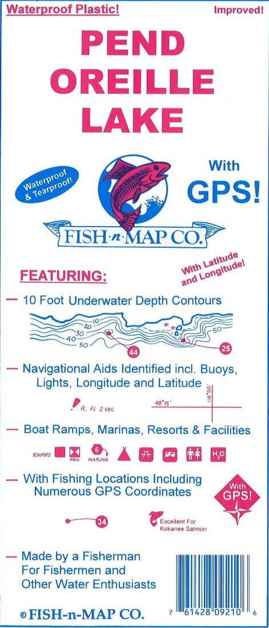Fish-N-Map 92106; Map-Idaho - Pend Oreille Lake Made By Fish-N-Map ...