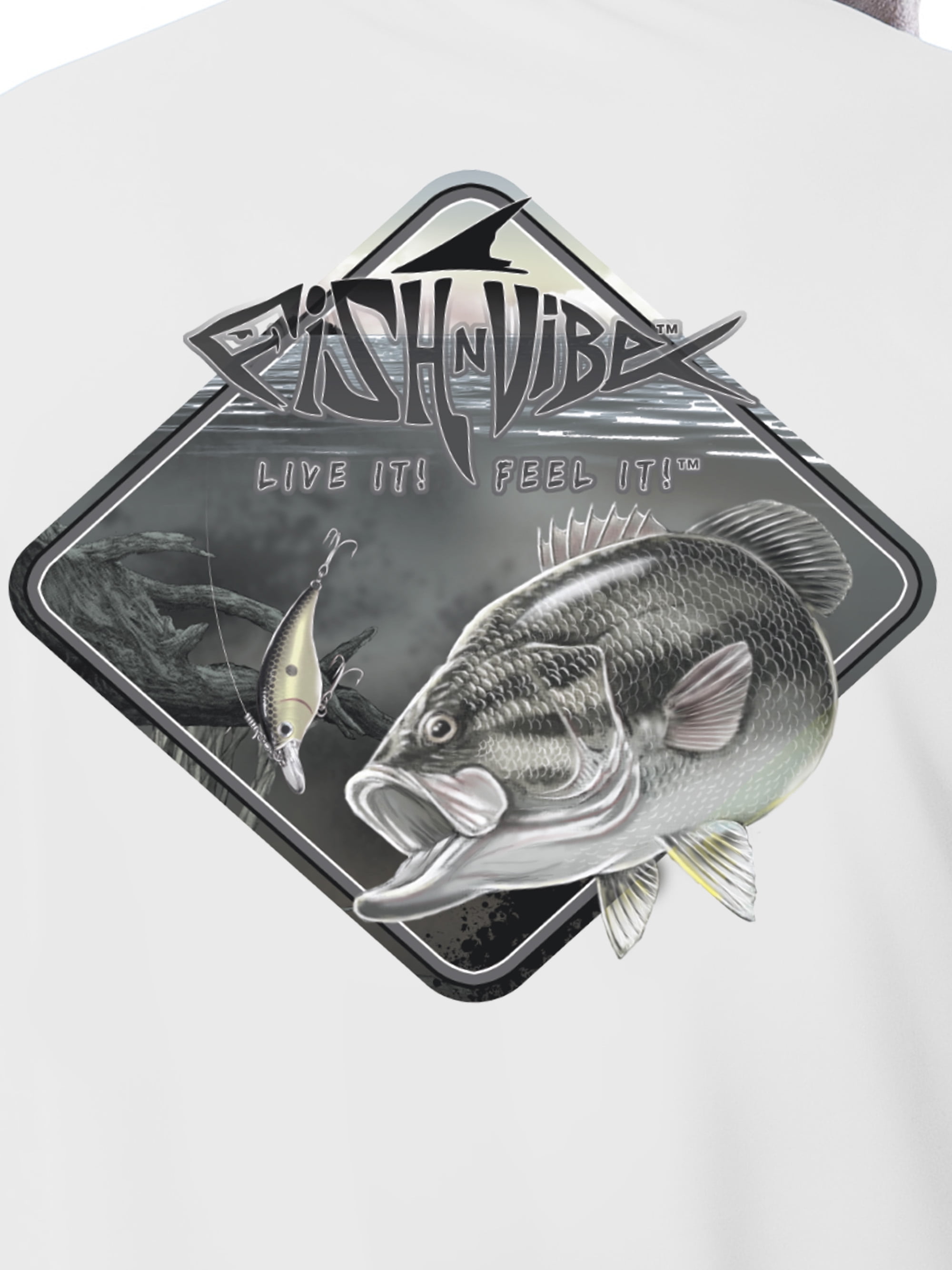 Fish N Vibe Men's Long Sleeve Sun Protection Performance Fishing Tee ...