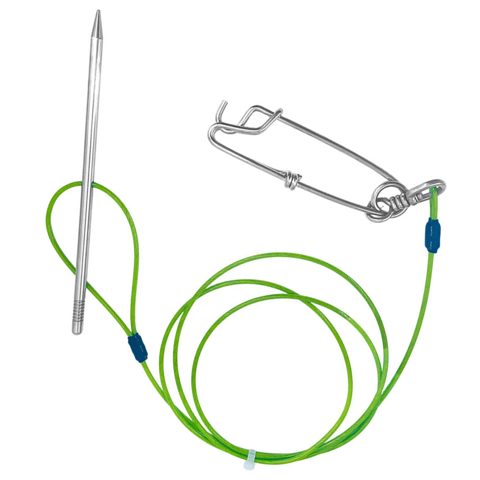 Fish Needle Hook Stringer with Stainless Steel Cable Spear Fishing ...