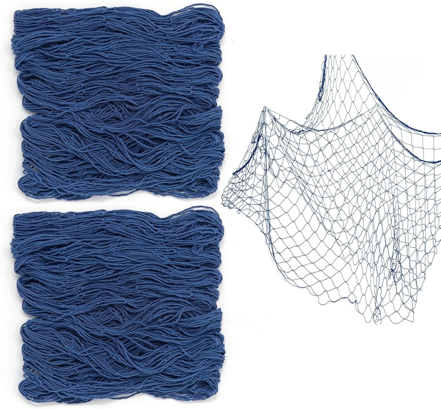 Fish Net Decoration [2 Pack] Nautical Netting Decor - Fishing Net Decor ...