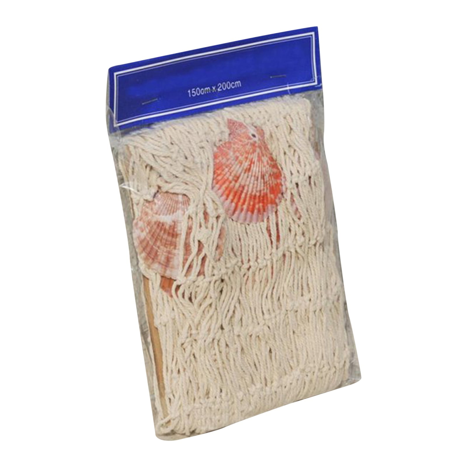 Fish Net Decoration with Seashells, Nautical Party Fishnet Netting for ...