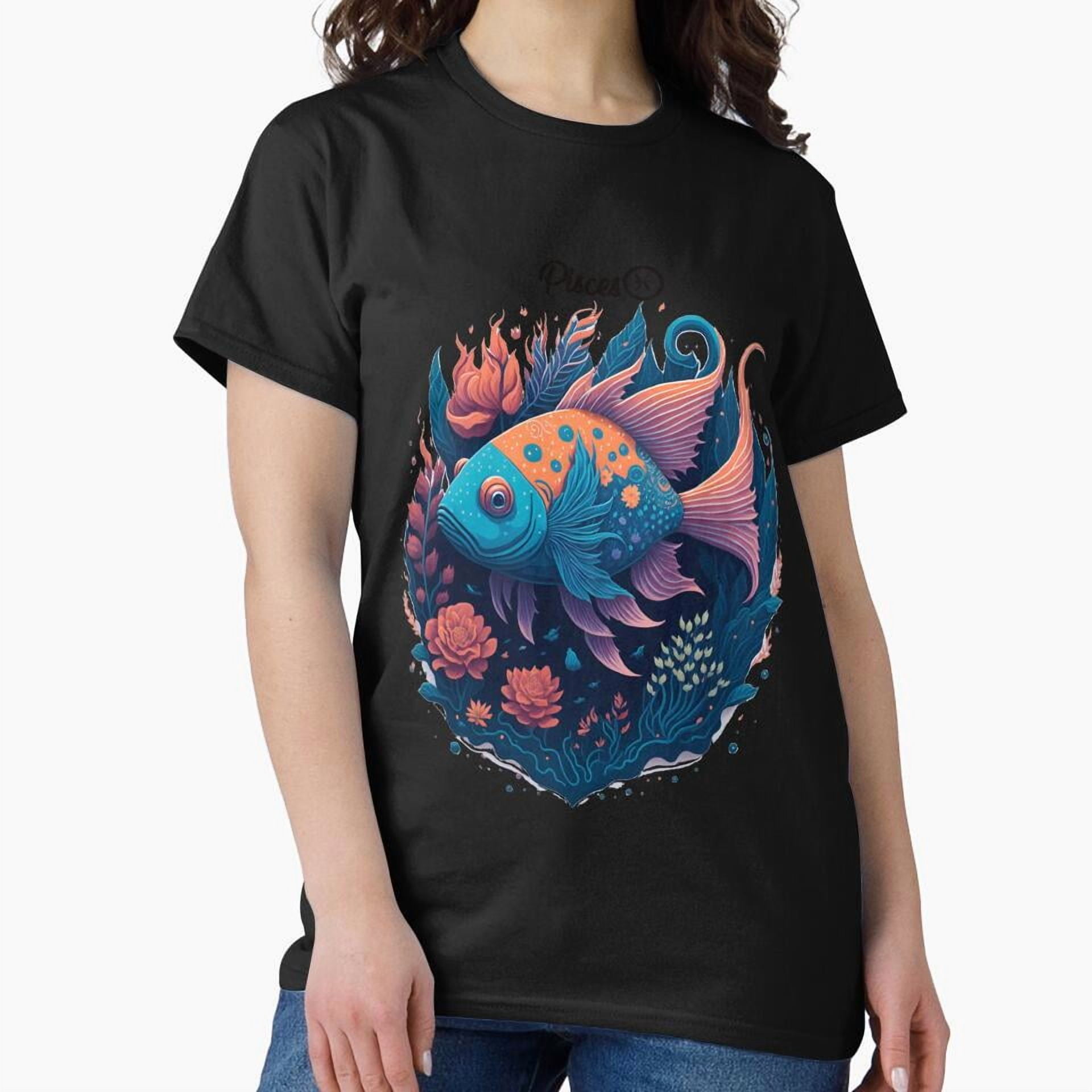 Fish Ocean Marine Animal Wildlife Nature Outdoors Design Unique T-Shirt ...