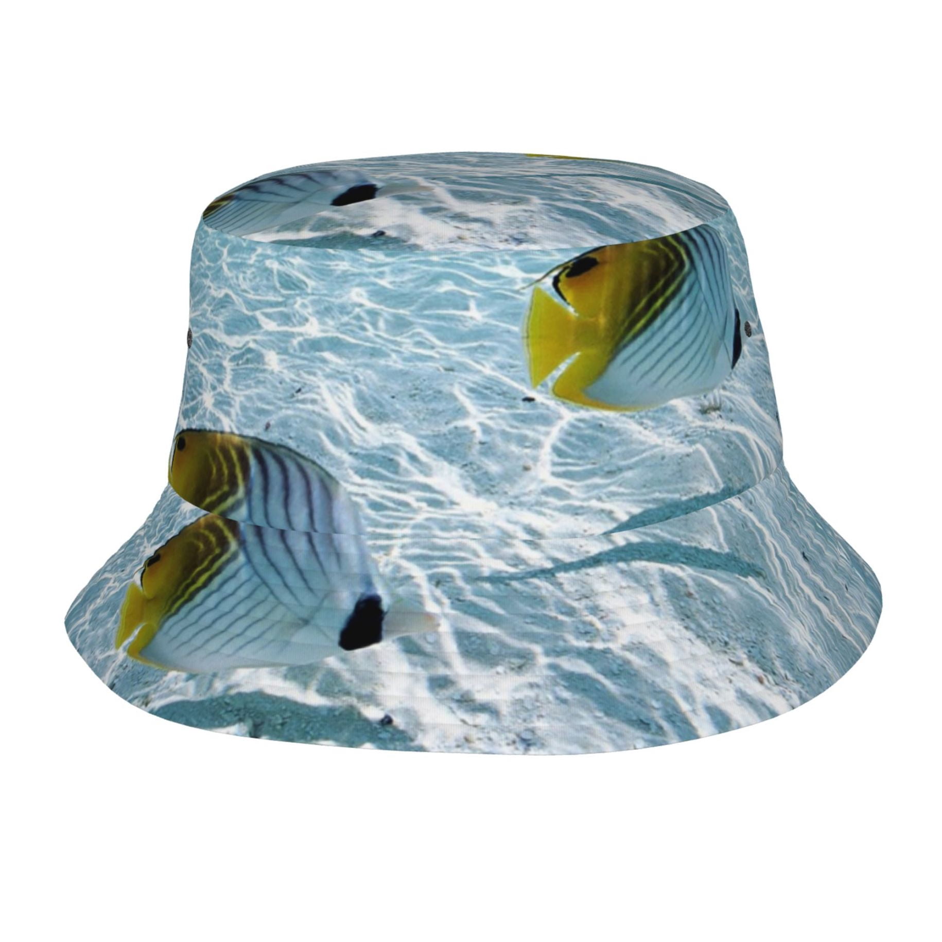 Fish In Ocean Paradise Unisex Bucket Hat, Upf 50+ Sun Protection ...