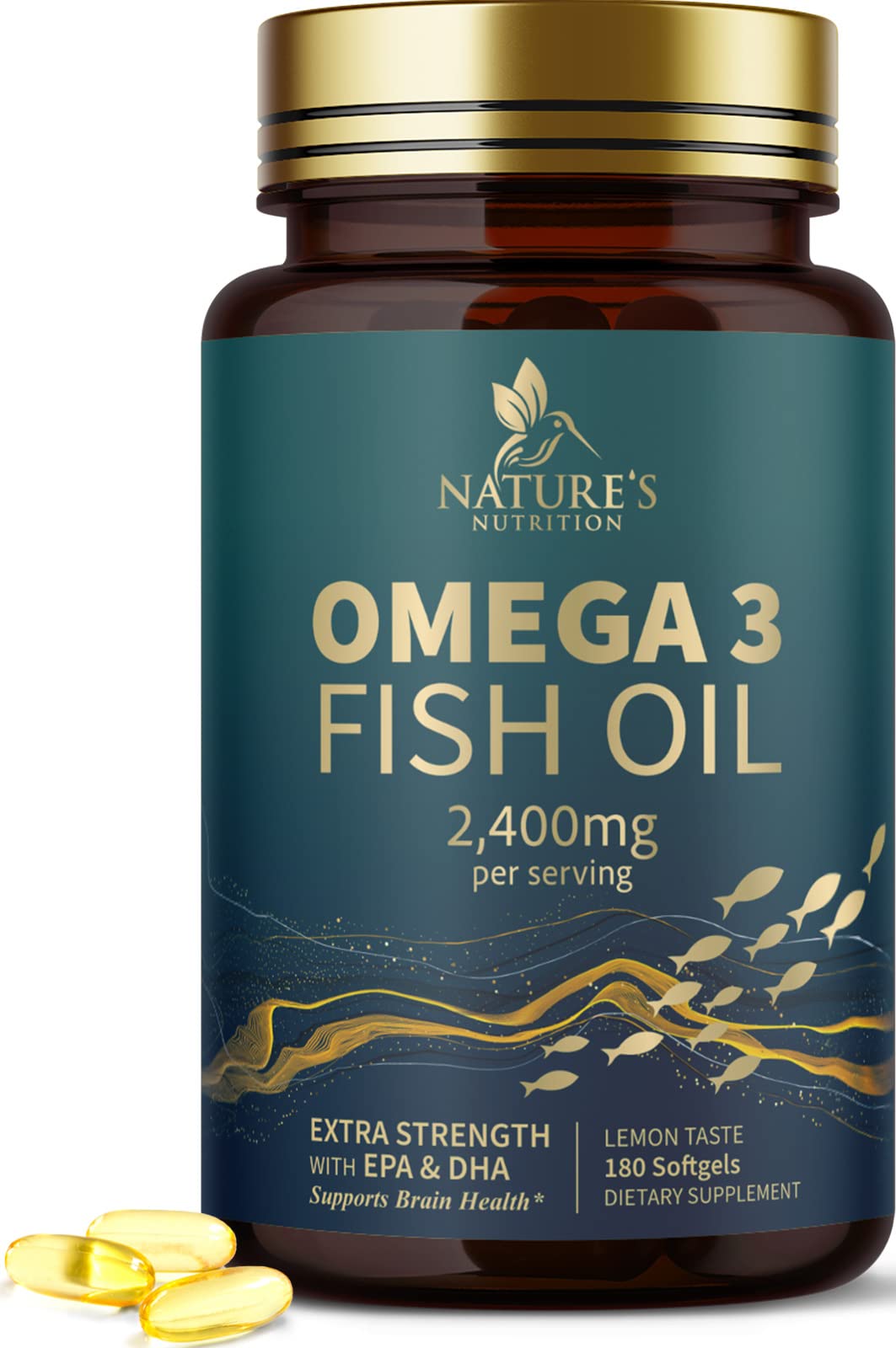 Nature's Bounty Fish Oil Omega-3 Softgels, 1400 Mg, 130 Ct - Walmart.com