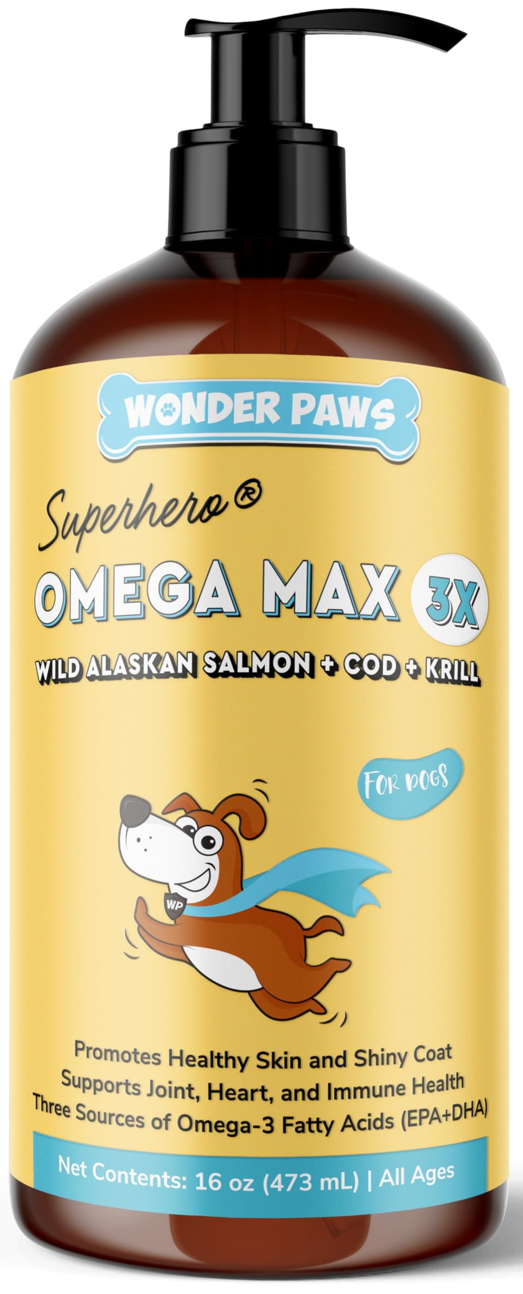 Fish Oil for Dogs - Omega 3 for Dogs from Alaskan Salmon, Cod & Krill ...