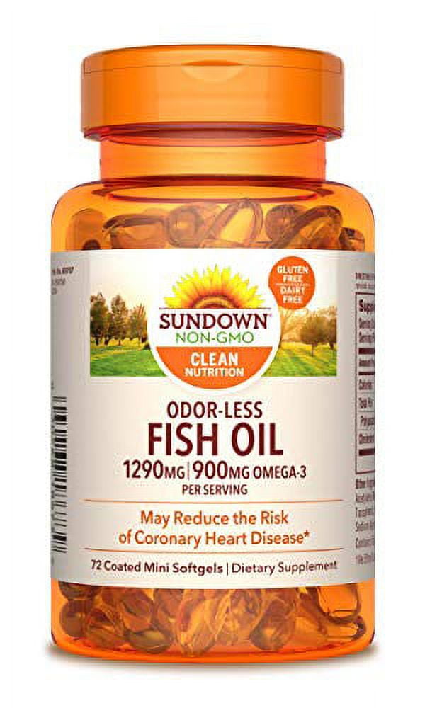 Fish Oil by Sundown, Dietary Supplement, Omega 3, Supports Heart Health ...
