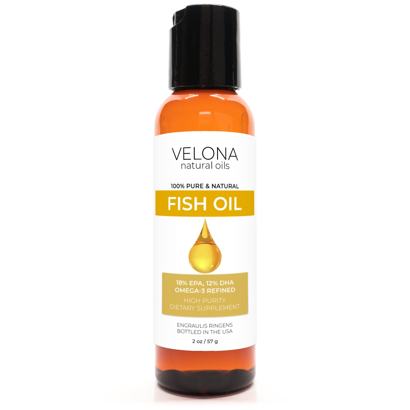 Fish Omega-3 Oil by Velona - 2 oz | 100% Pure and Natural Carrier Oil ...