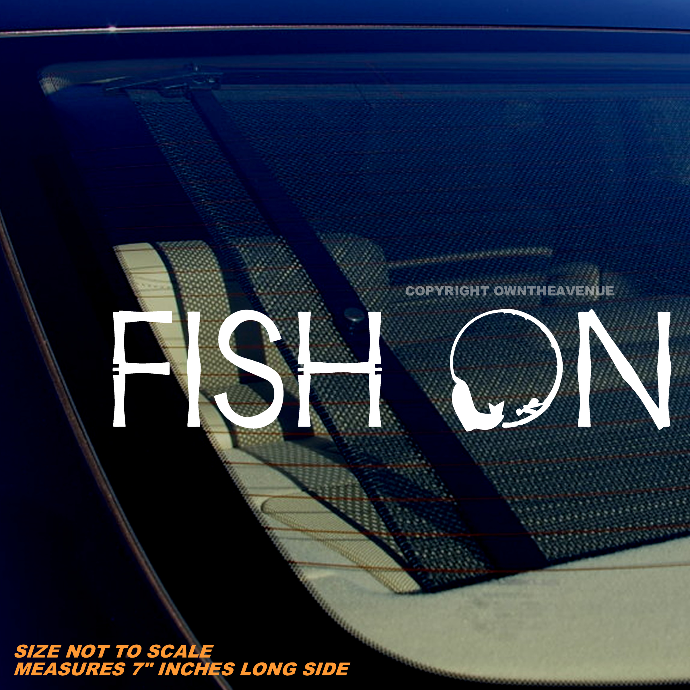 Fish On Funny Joke Humor Model 2 Fishing Car Truck Vinyl Sticker Decal ...