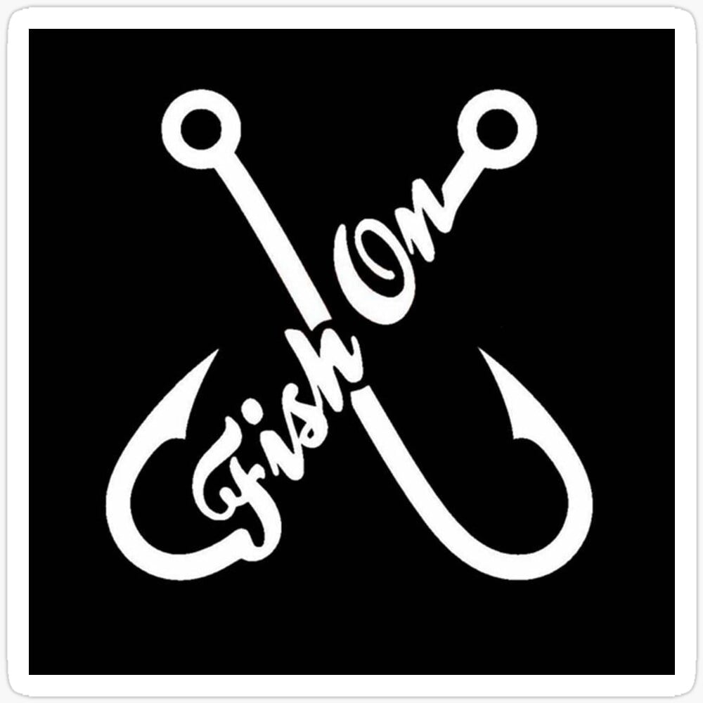 Fish On Sticker Phone Decal Water Bottle Stickers Car Decals, Laptop ...