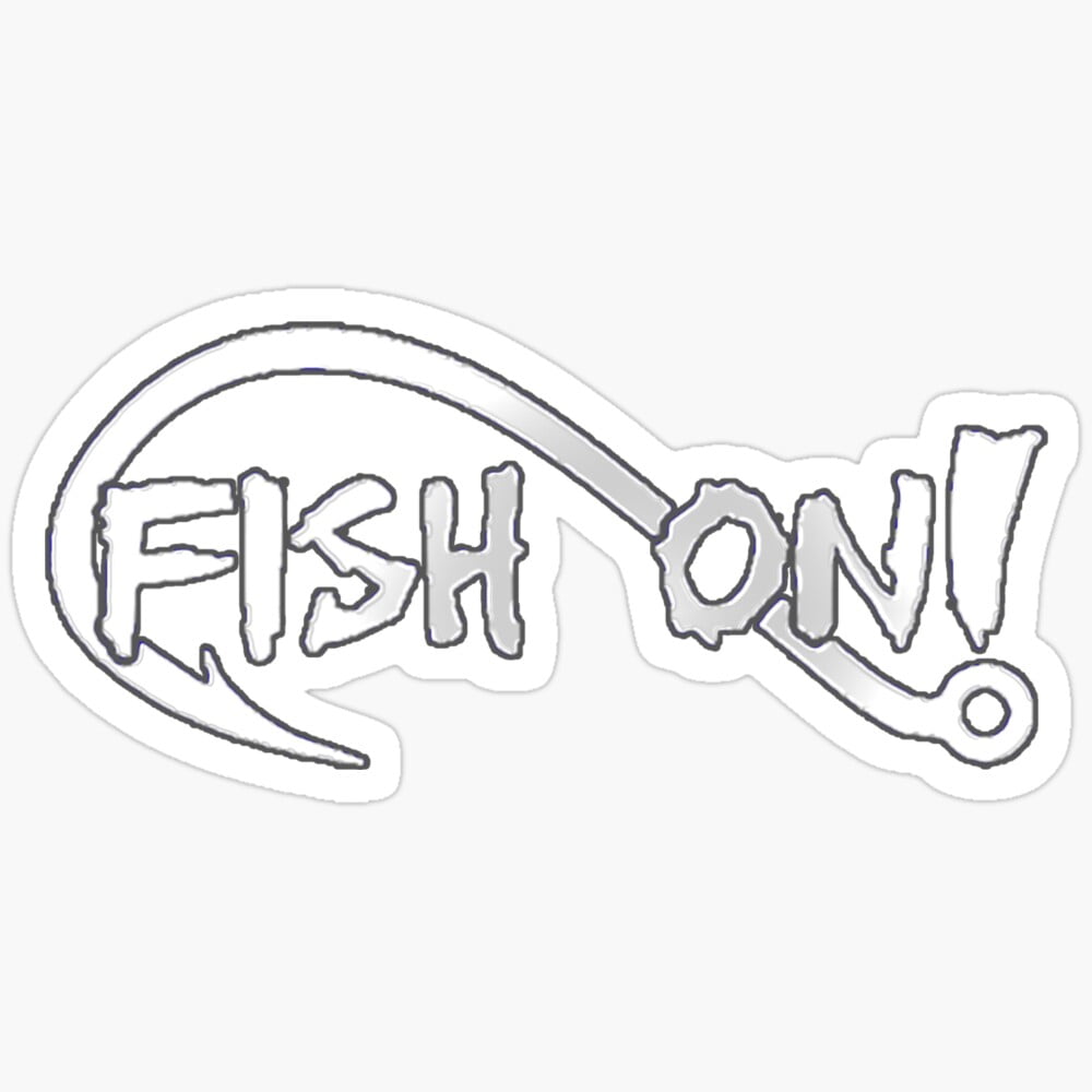 Fish On Sticker Phone Decal Water Bottle Stickers Car Decals, Laptop ...