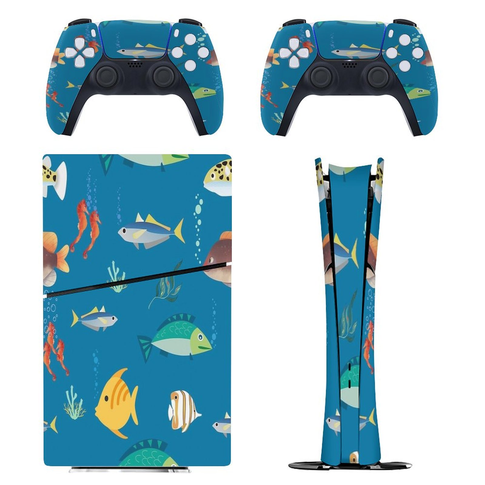 Fish PS5/PS5 Slim Digital Disc Skin Sticker For Console And Controller ...