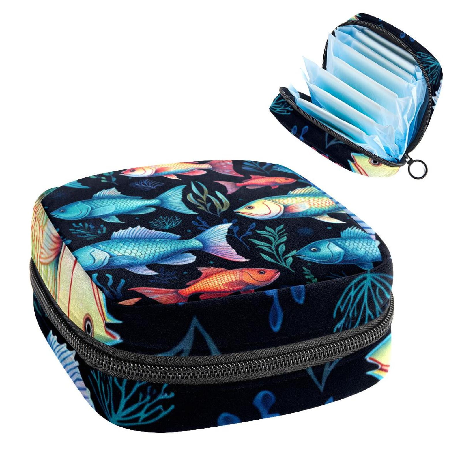 Fish Pad Bag Small Bag Canvas Pouch with Zipper Small Pouch with Zipper ...