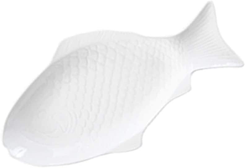 Fish Plate Ceramic Serving Platter Dish Fish Shape Textured Serving ...