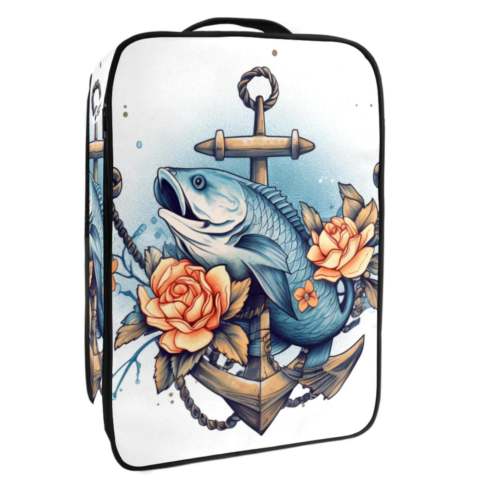Fish Polyester Shoe Storage Box Organizer - 23x31cm/9x12in Size ...